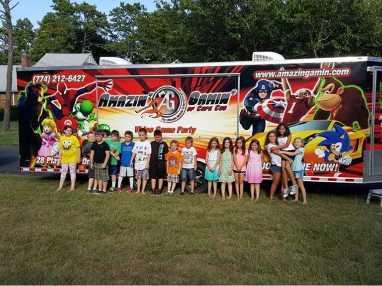 Cape Cod video game truck and laser tag birthday party